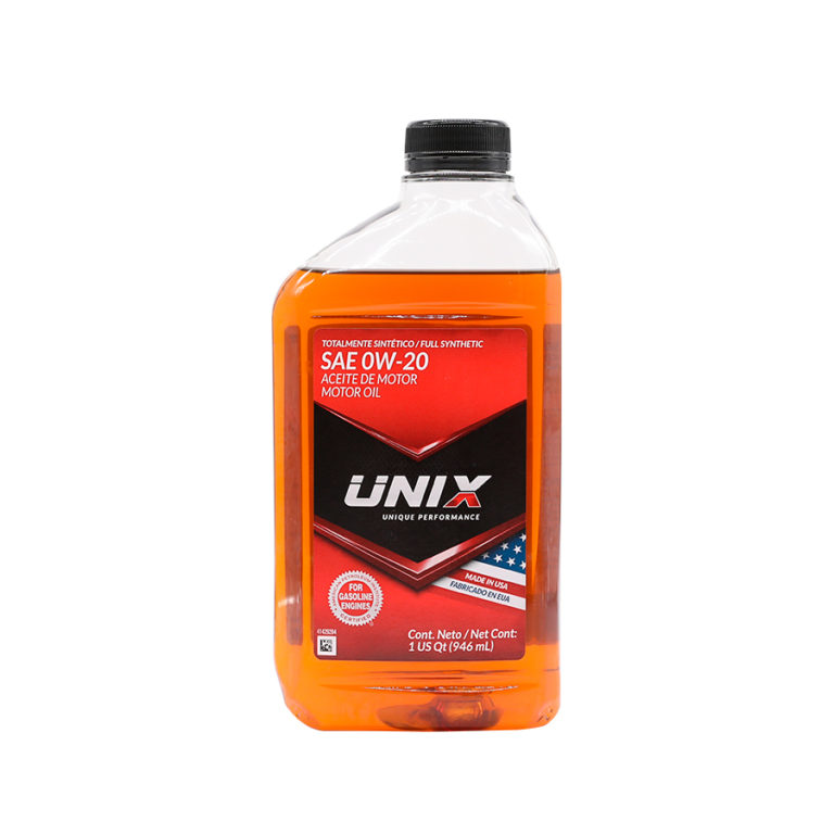 UNIX®️ ACEITE DE MOTOR SINTÉTICO 0W‑20, 1QT - Lubricantes Unix