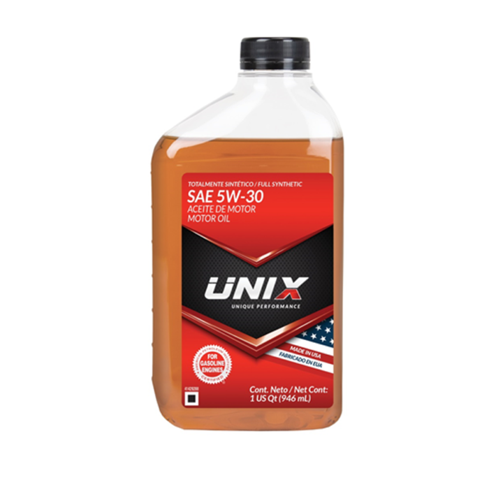 UNIX®️ ACEITE DE MOTOR SINTÉTICO 10W‑30, 5QT - Lubricantes Unix